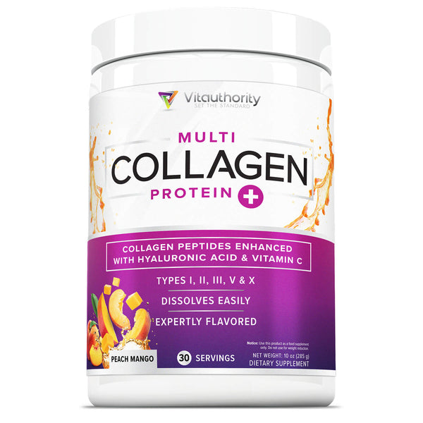 Multi Collagen Protein | Peach Mango Collagen Peptides Powder