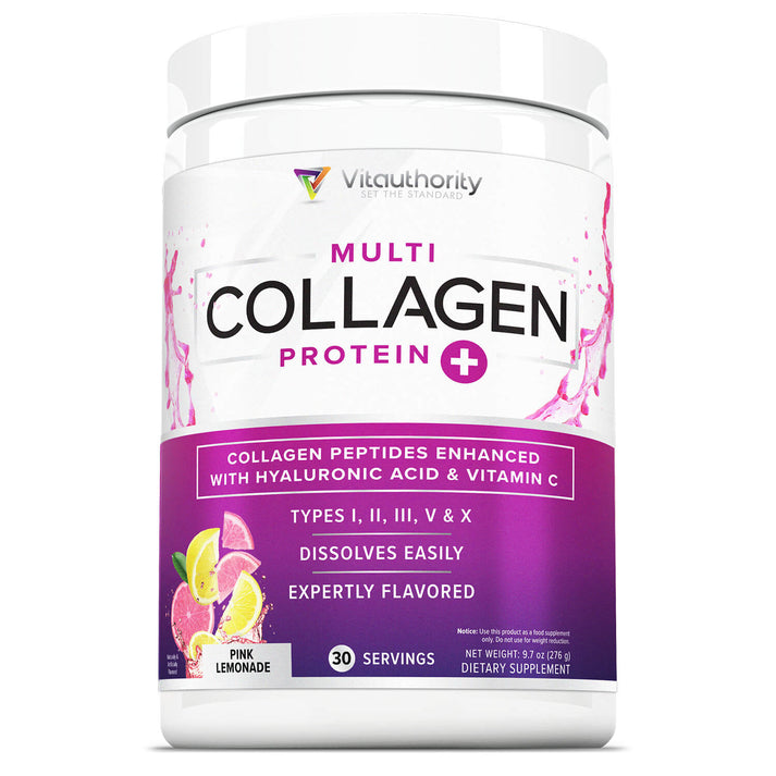 Vitauthority Multi Collagen Protein Powder: Pink Lemonade