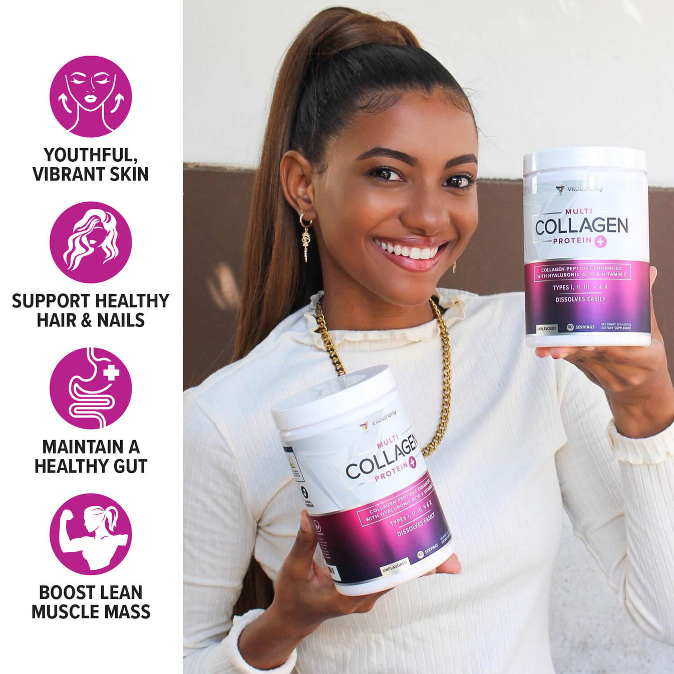 Multi Collagen Protein | Strawberry Collagen Peptides Powder#N ...